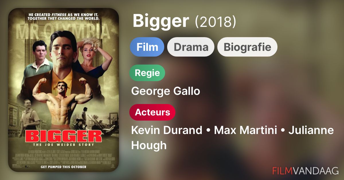 Bigger (film, 2018) - FilmVandaag.nl