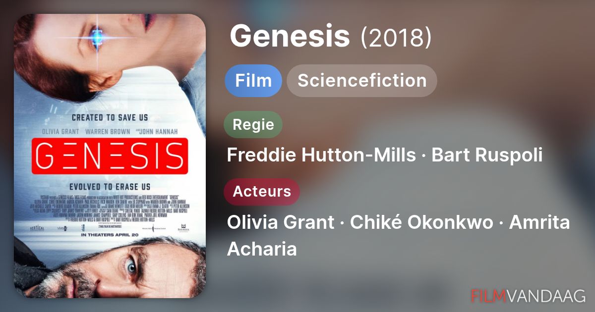 Genesis (film, 2018) - FilmVandaag.nl