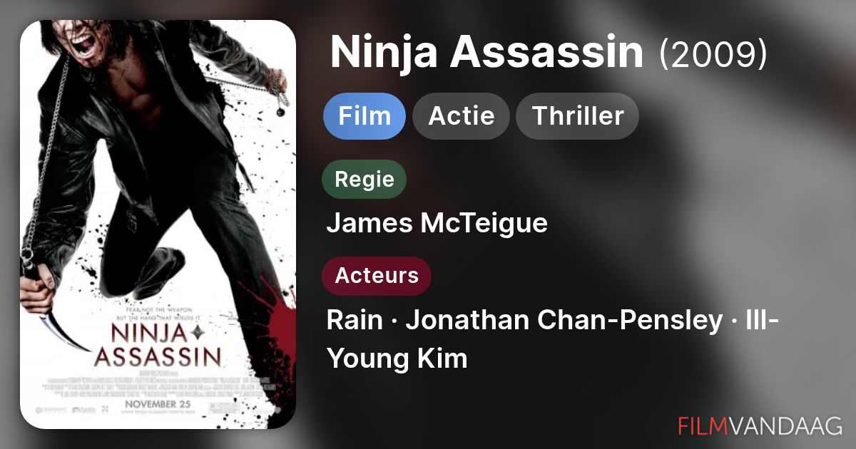 Ninja Assassin (film, 2009) - FilmVandaag.nl
