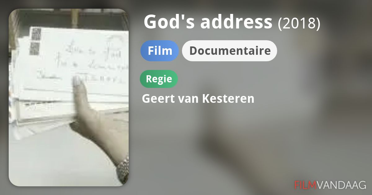 God's address (film, 2018) - FilmVandaag.nl