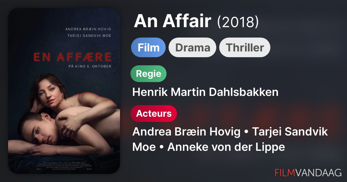An Affair (film, 2018) Nu Online Kijken - FilmVandaag.nl
