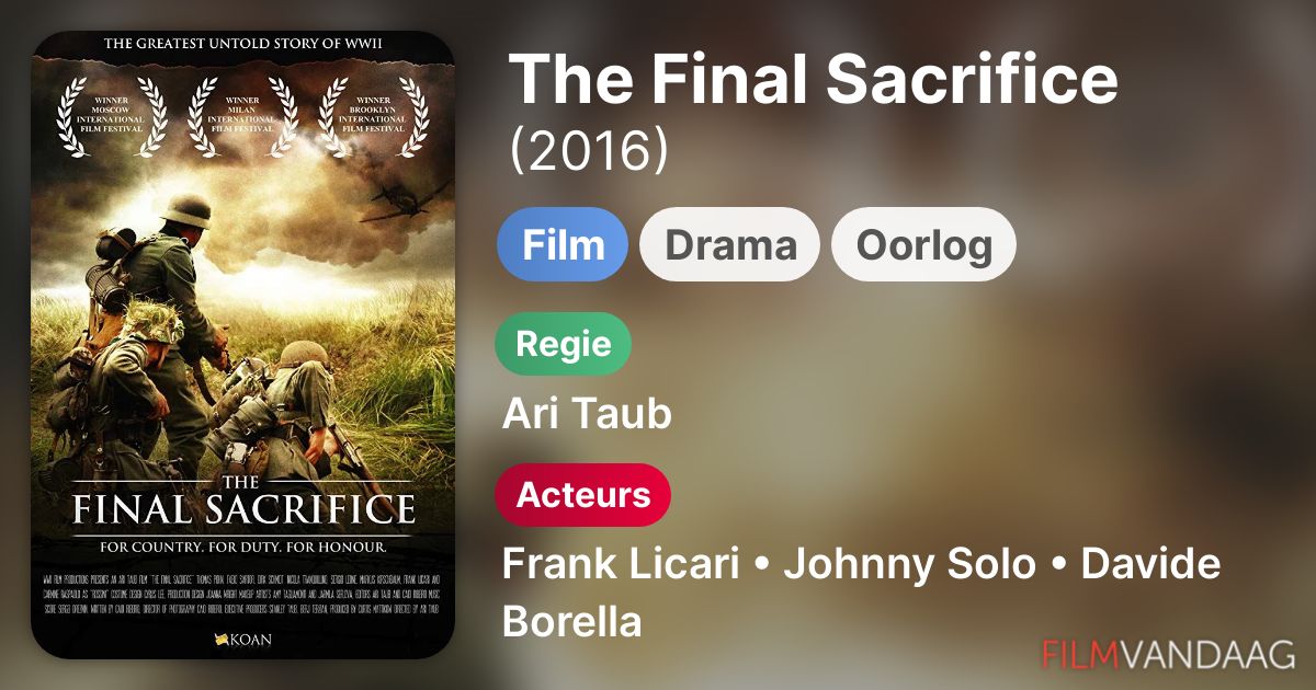 The Final Sacrifice (film, 2016) - FilmVandaag.nl