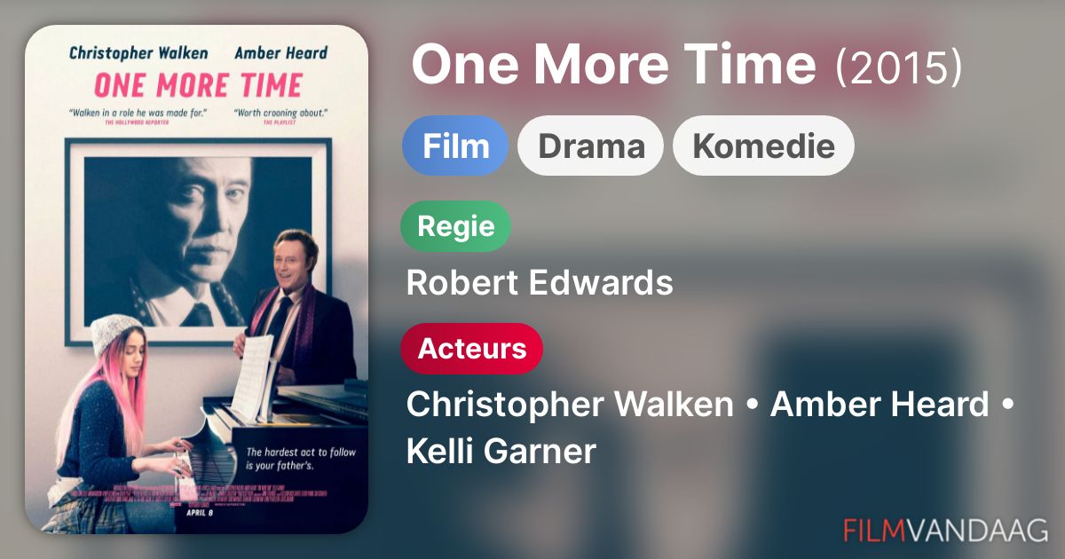 One More Time (film, 2015) - FilmVandaag.nl