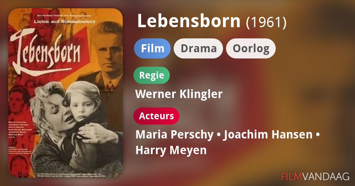 Lebensborn (film, 1961) - FilmVandaag.nl