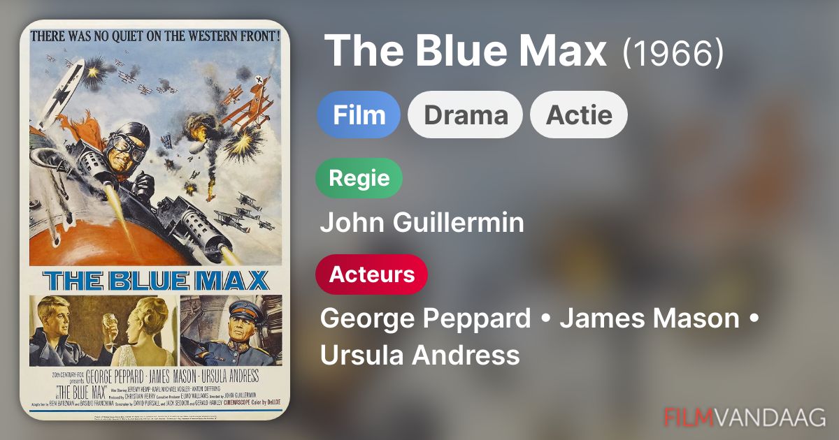 The Blue Max (film, 1966) - FilmVandaag.nl