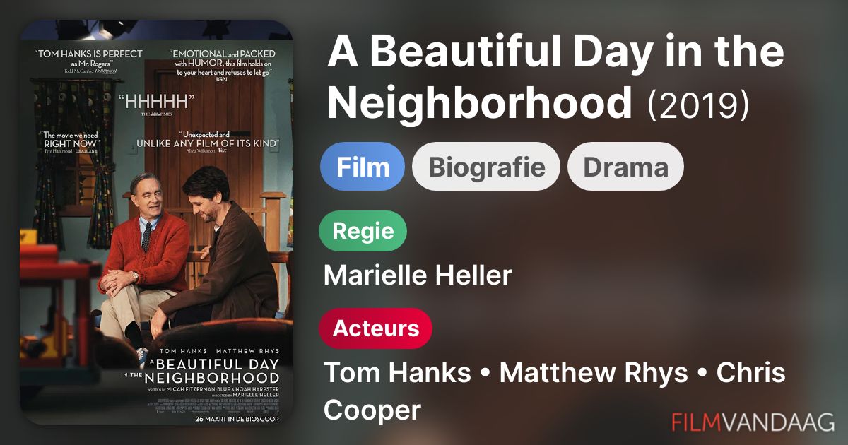 A Beautiful Day in the Neighborhood (film, 2019) - FilmVandaag.nl