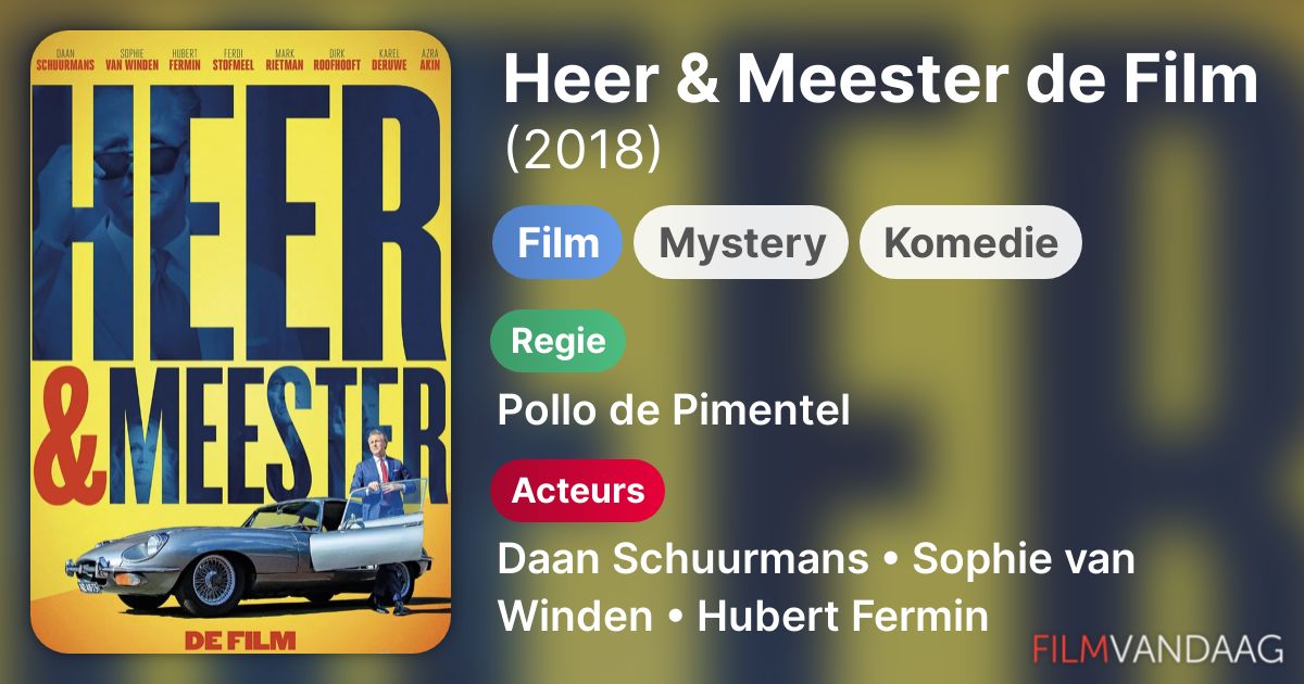 Heer & Meester de Film (film, 2018) kopen op dvd of blu-ray ...