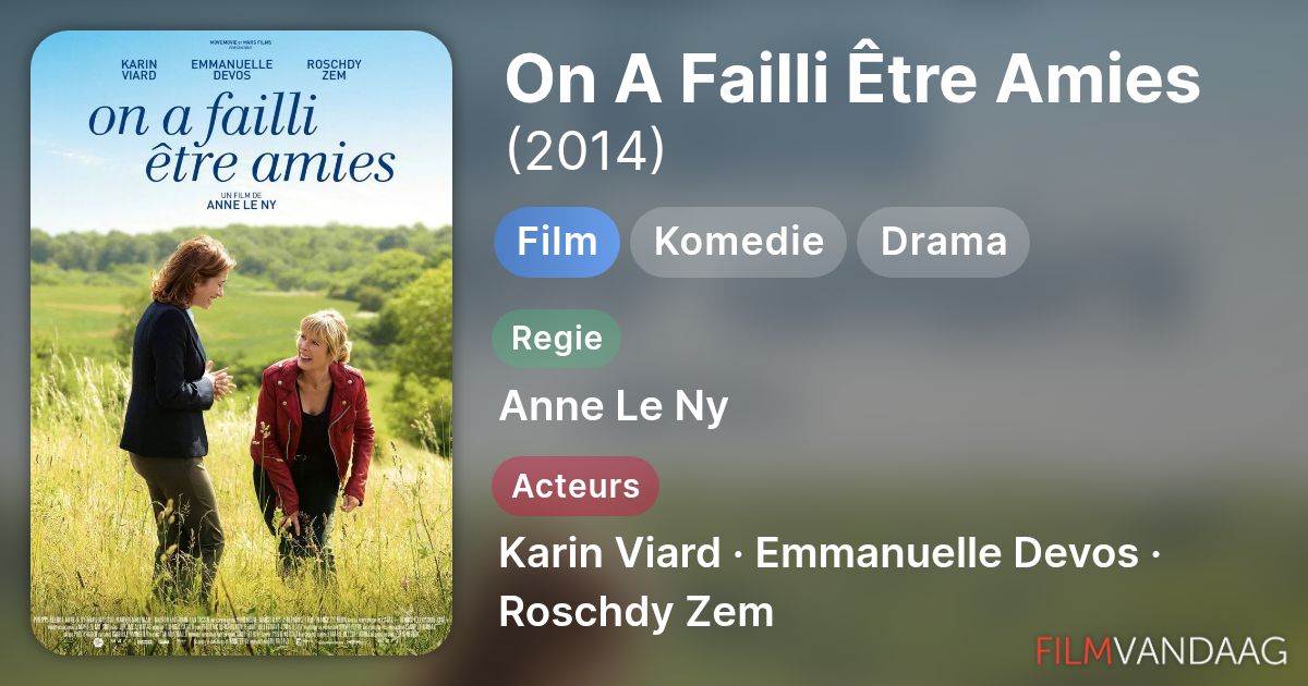 On A Failli Être Amies (film, 2014) - FilmVandaag.nl
