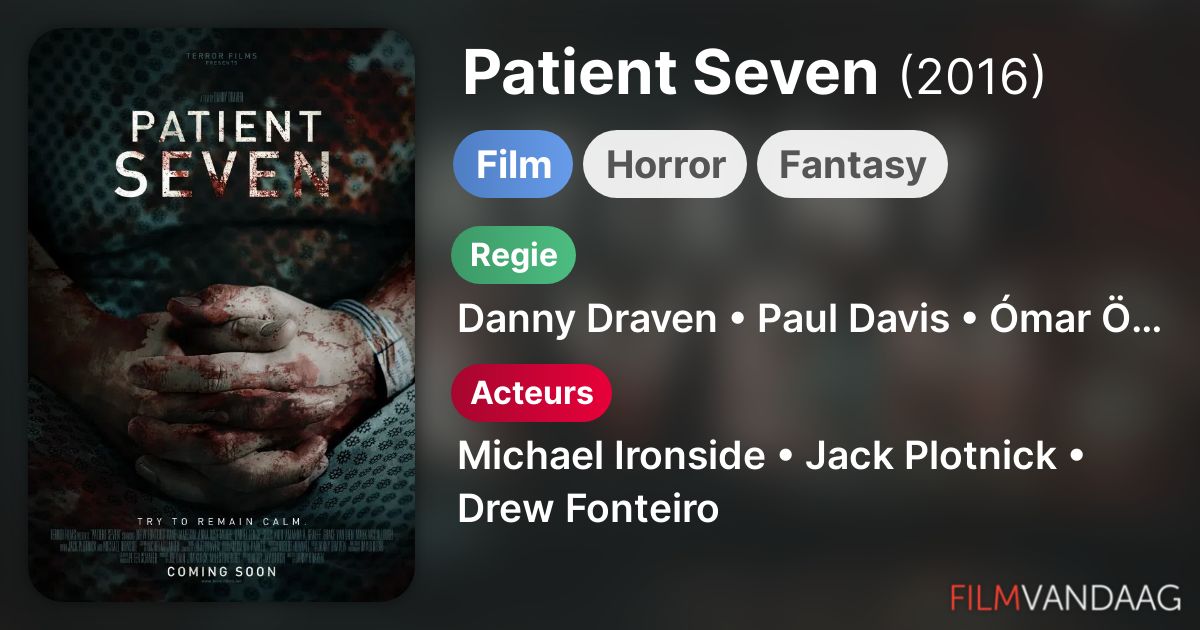 Patient Seven (film, 2016) - FilmVandaag.nl