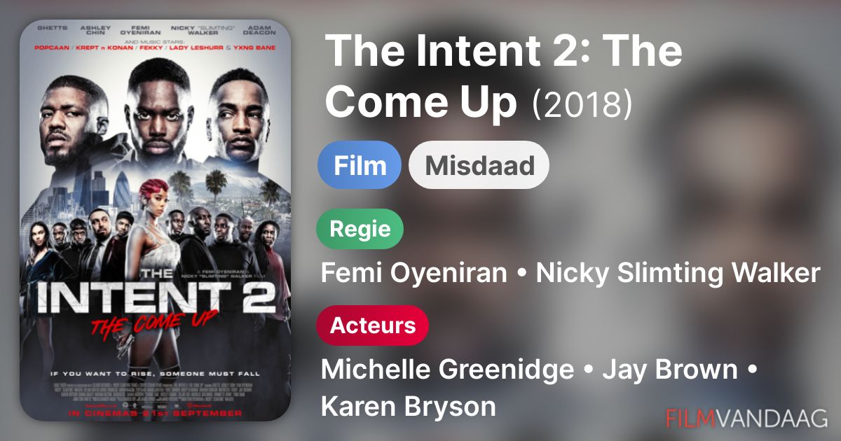 The Intent 2: The Come Up (film, 2018) - FilmVandaag.nl