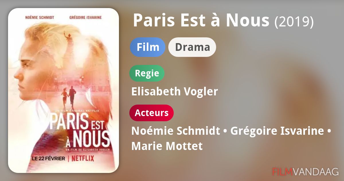 Paris Est à Nous (film, 2019) - FilmVandaag.nl