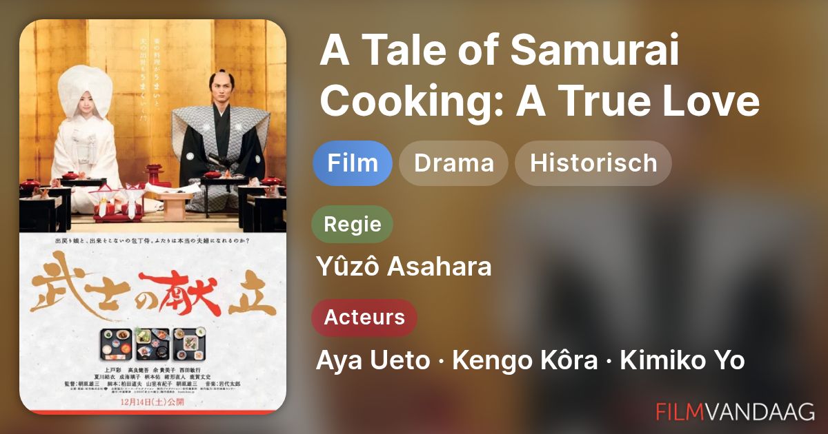 A Tale of Samurai Cooking: A True Love Story (film, 2013) - FilmVandaag.nl