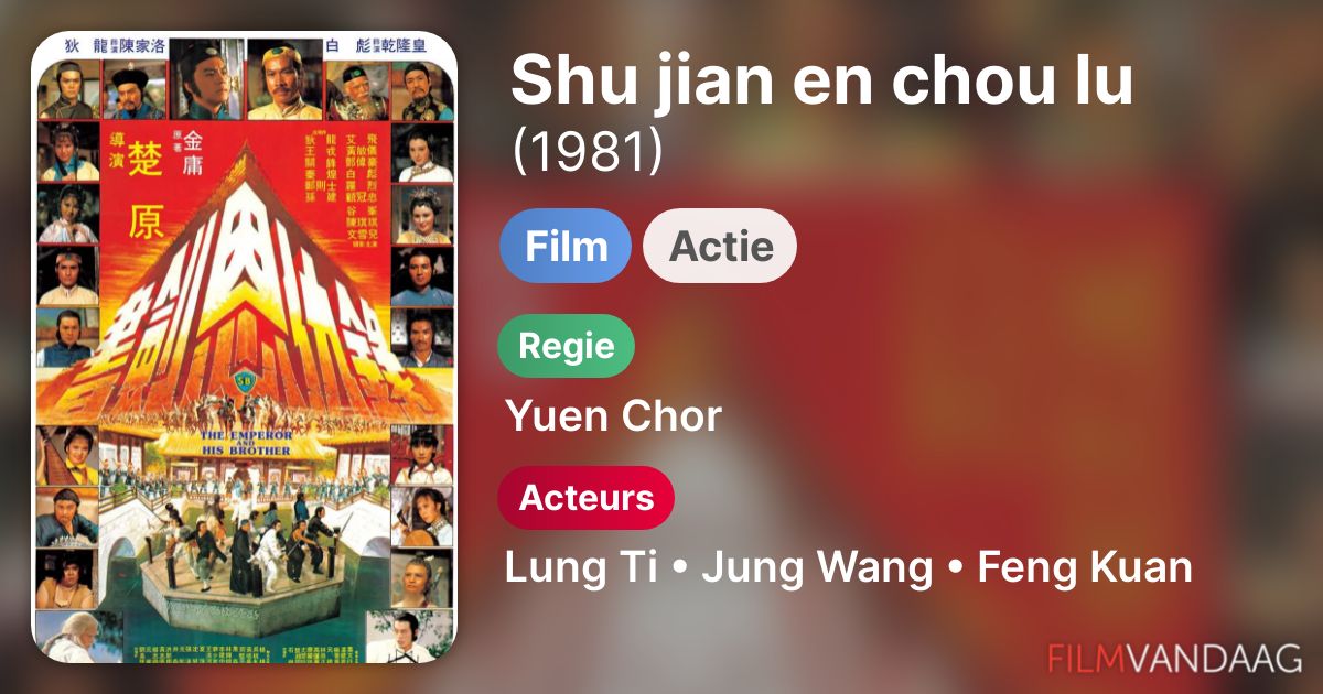 Shu jian en chou lu (film, 1981) - FilmVandaag.nl