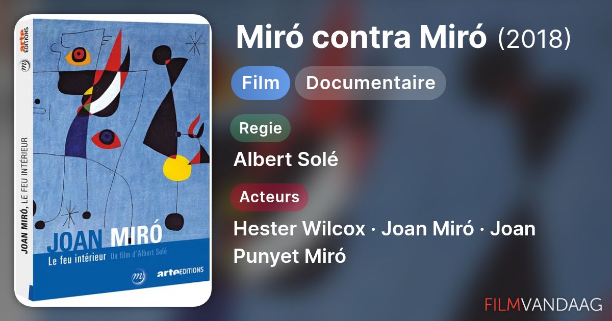 Miró contra Miró (film, 2018) - FilmVandaag.nl