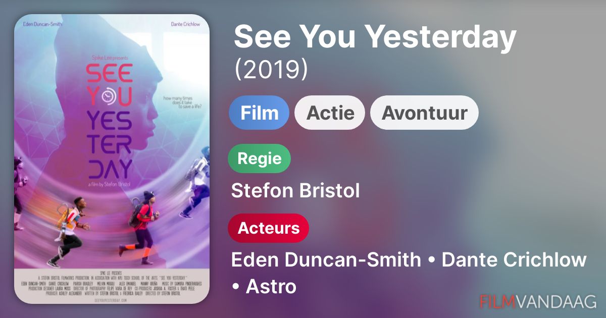 See You Yesterday (film, 2019) - FilmVandaag.nl