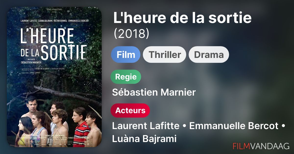 L'heure de la sortie (film, 2018) - FilmVandaag.nl
