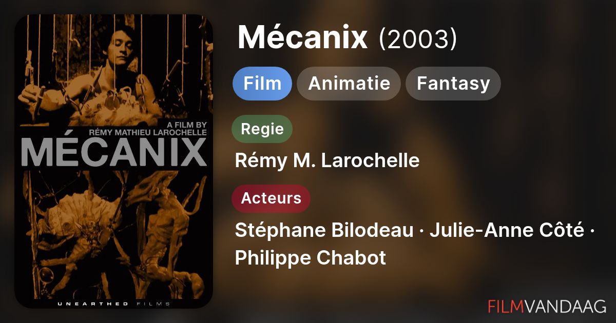 Mécanix (film, 2003) - FilmVandaag.nl