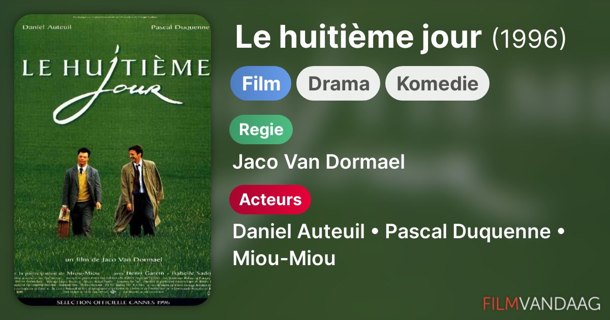 Le huitième jour (film, 1996) Nu Online Kijken - FilmVandaag.nl