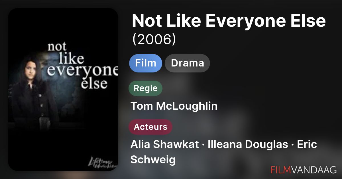 Not Like Everyone Else (film, 2006) - FilmVandaag.nl