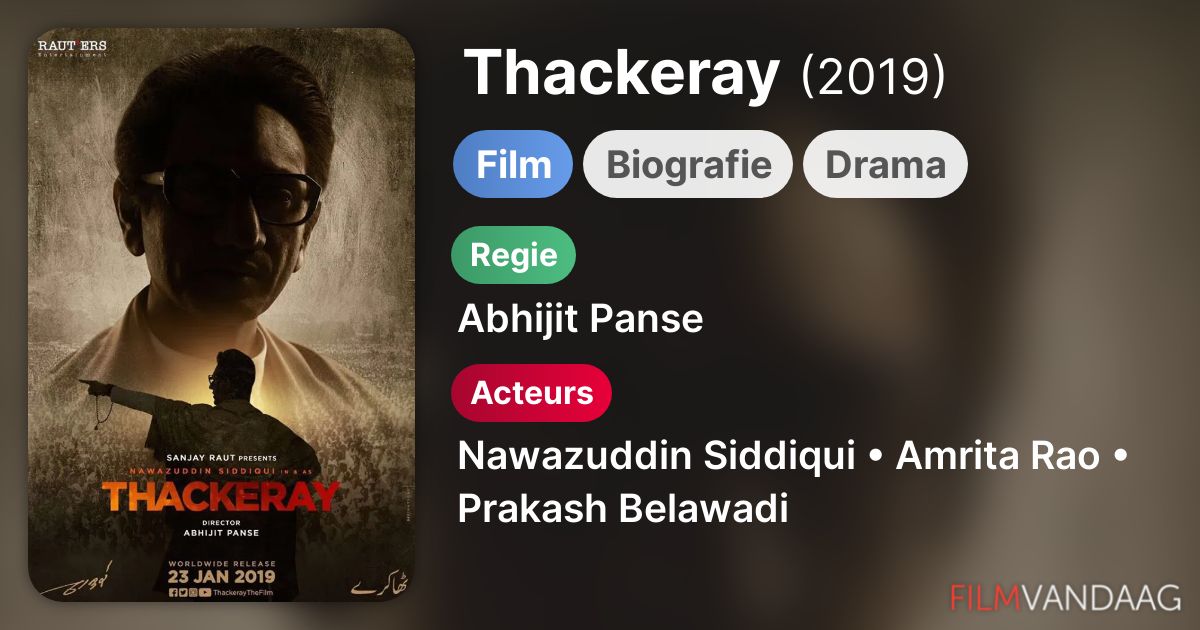 Thackeray (film, 2019) - FilmVandaag.nl