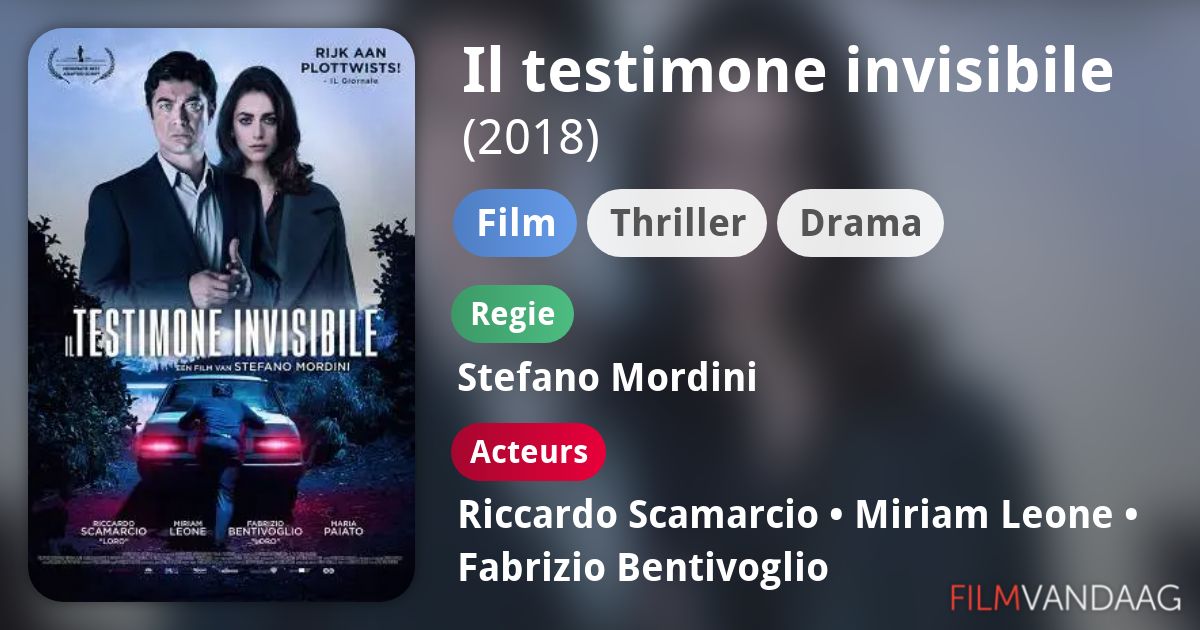 Il testimone invisibile (film, 2018) - FilmVandaag.nl