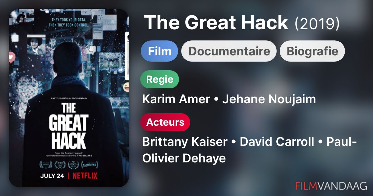 The Great Hack (film, 2019) - FilmVandaag.nl