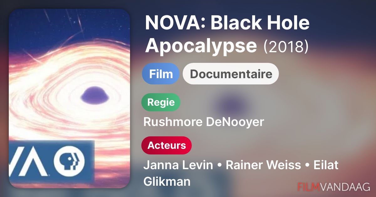 NOVA: Black Hole Apocalypse (film, 2018) - FilmVandaag.nl