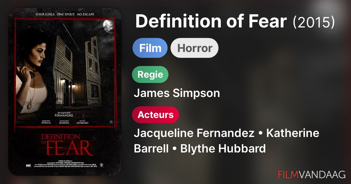 Definition of Fear (film, 2015) - FilmVandaag.nl
