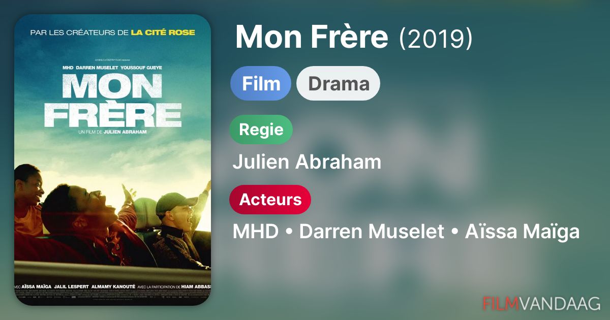 Mon Frère (film, 2019) - FilmVandaag.nl