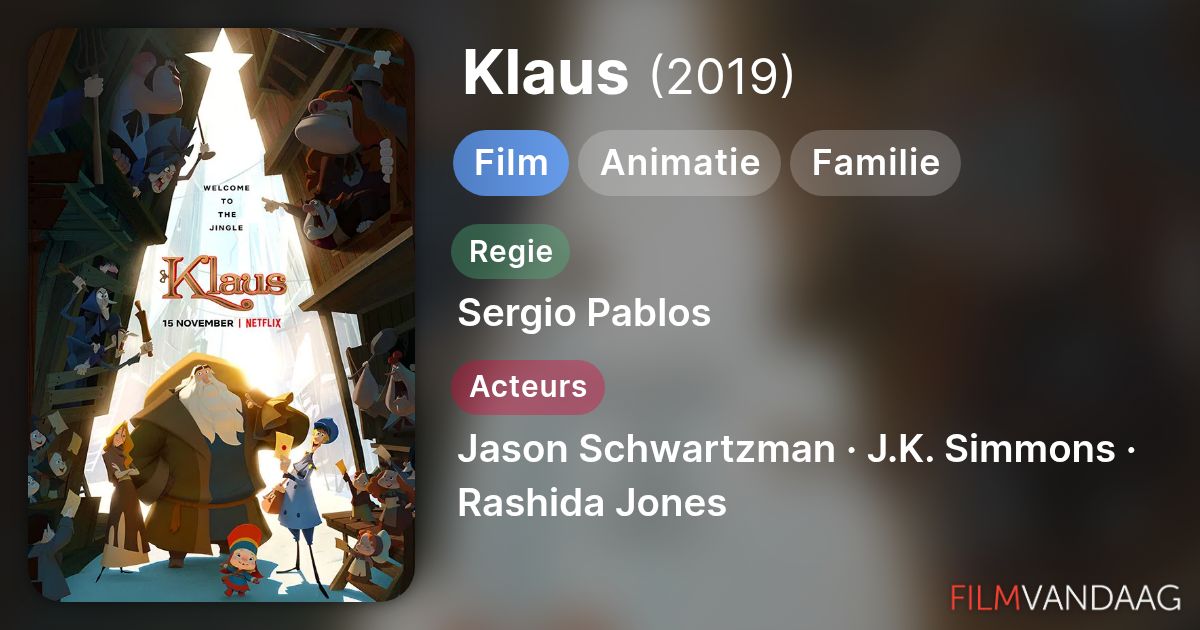 Klaus (film, 2019) Nu Online Kijken - FilmVandaag.nl