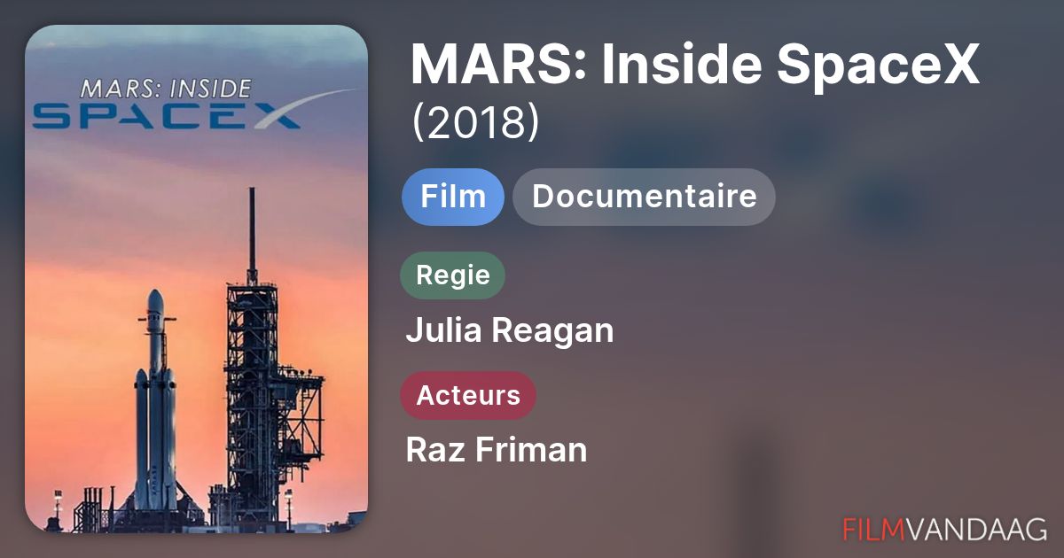 MARS: Inside SpaceX (film, 2018) - FilmVandaag.nl