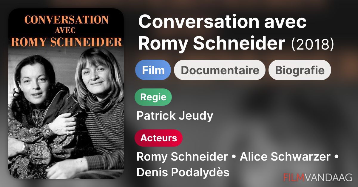 Conversation avec Romy Schneider (film, 2018) - FilmVandaag.nl