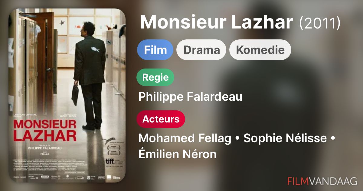 Monsieur Lazhar (film, 2011) - FilmVandaag.nl