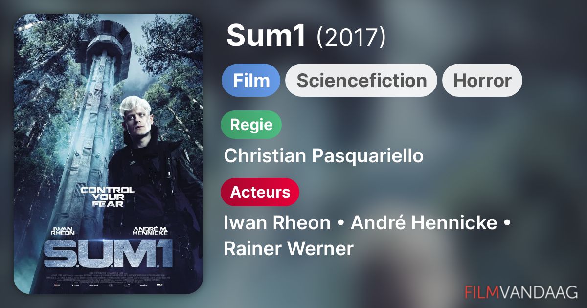 Sum1 (film, 2017) - FilmVandaag.nl