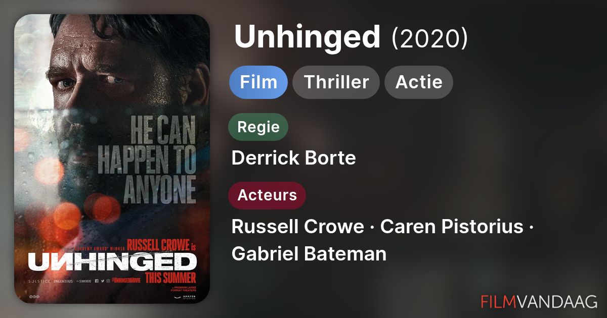 Unhinged (film, 2020) - FilmVandaag.nl