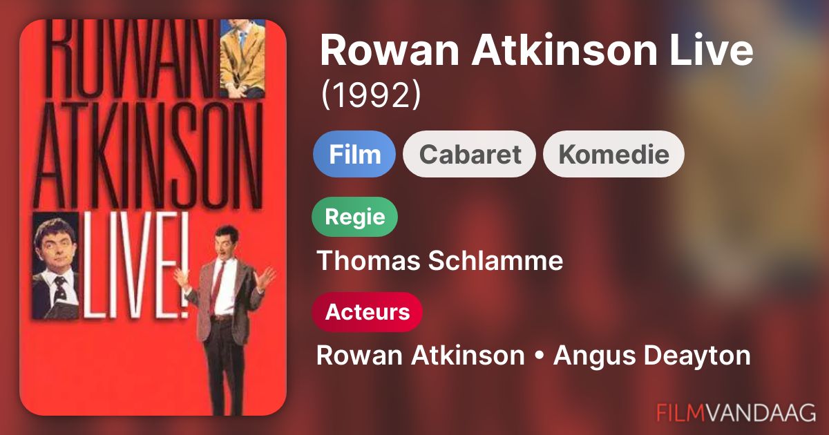Rowan Atkinson Live (film, 1992) - FilmVandaag.nl