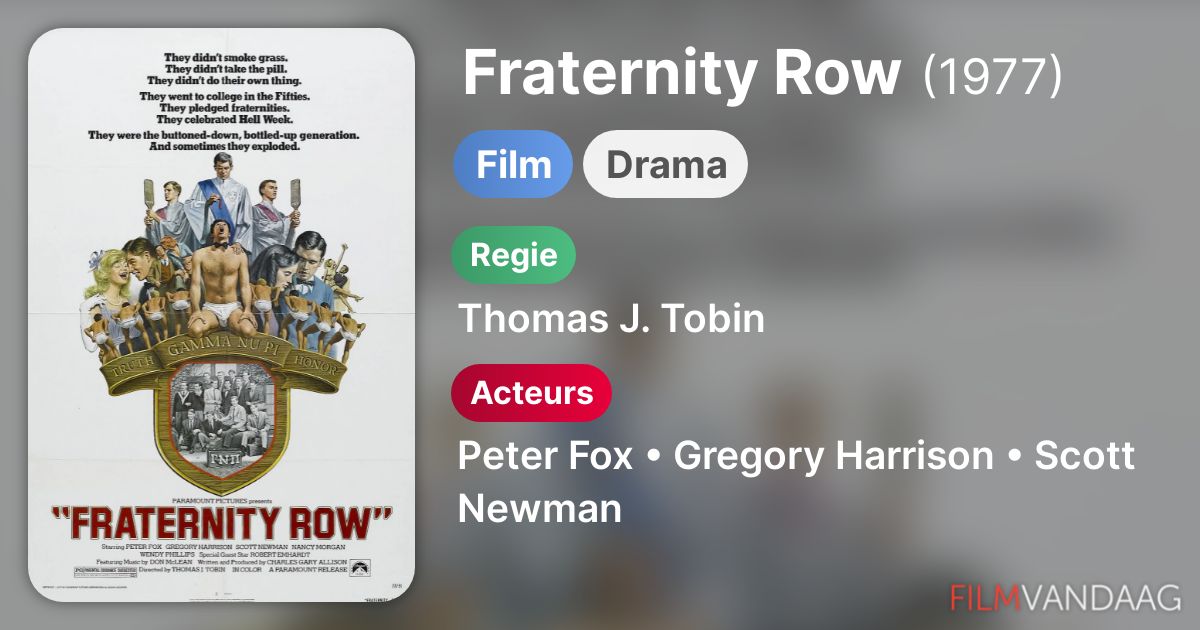 Fraternity Row (film, 1977) - FilmVandaag.nl