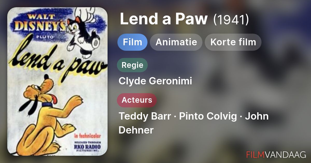 Lend a Paw (film, 1941) - FilmVandaag.nl