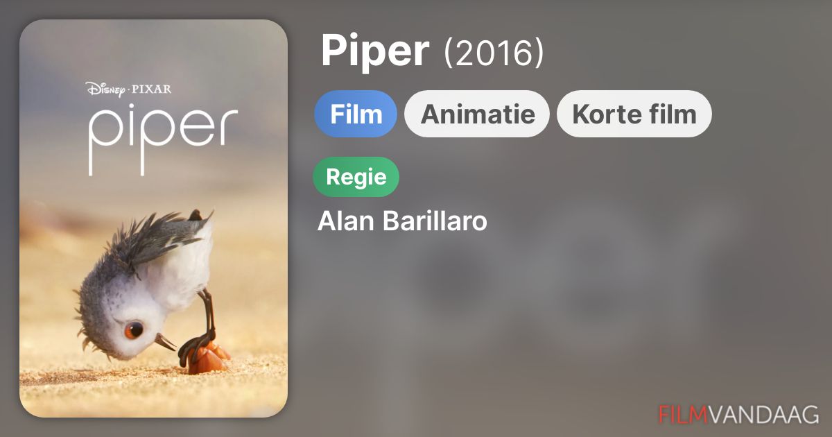 Piper (film, 2016) - FilmVandaag.nl