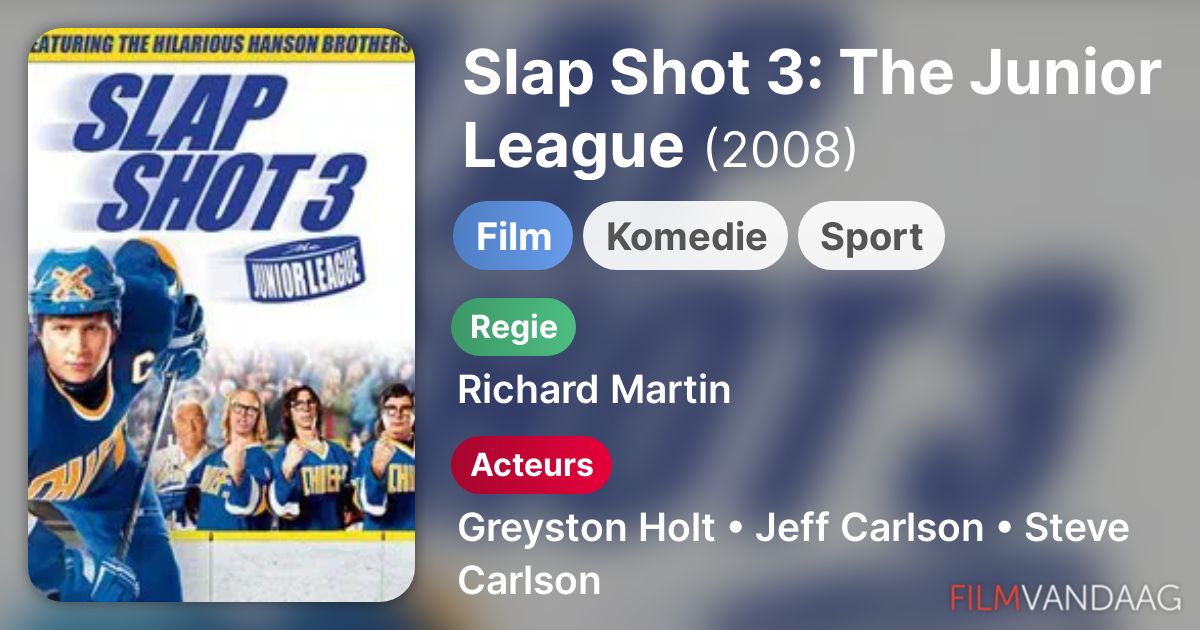 Slap Shot 3: The Junior League (film, 2008) - FilmVandaag.nl