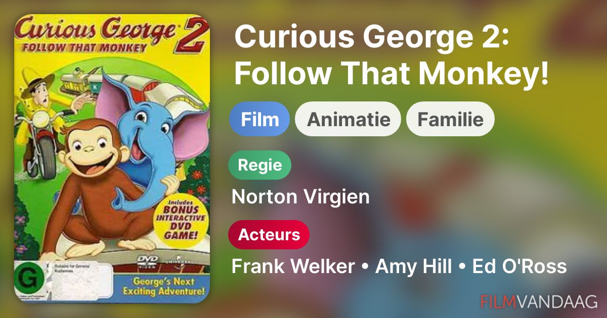 Curious George 2: Follow That Monkey! (film, 2009) - FilmVandaag.nl
