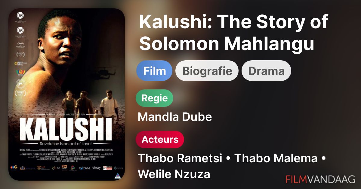 Alle acteurs in Kalushi: The Story of Solomon Mahlangu (film, 2016 ...