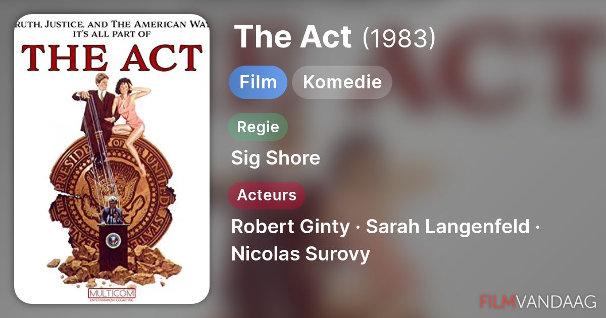 The Act (film, 1983) - FilmVandaag.nl