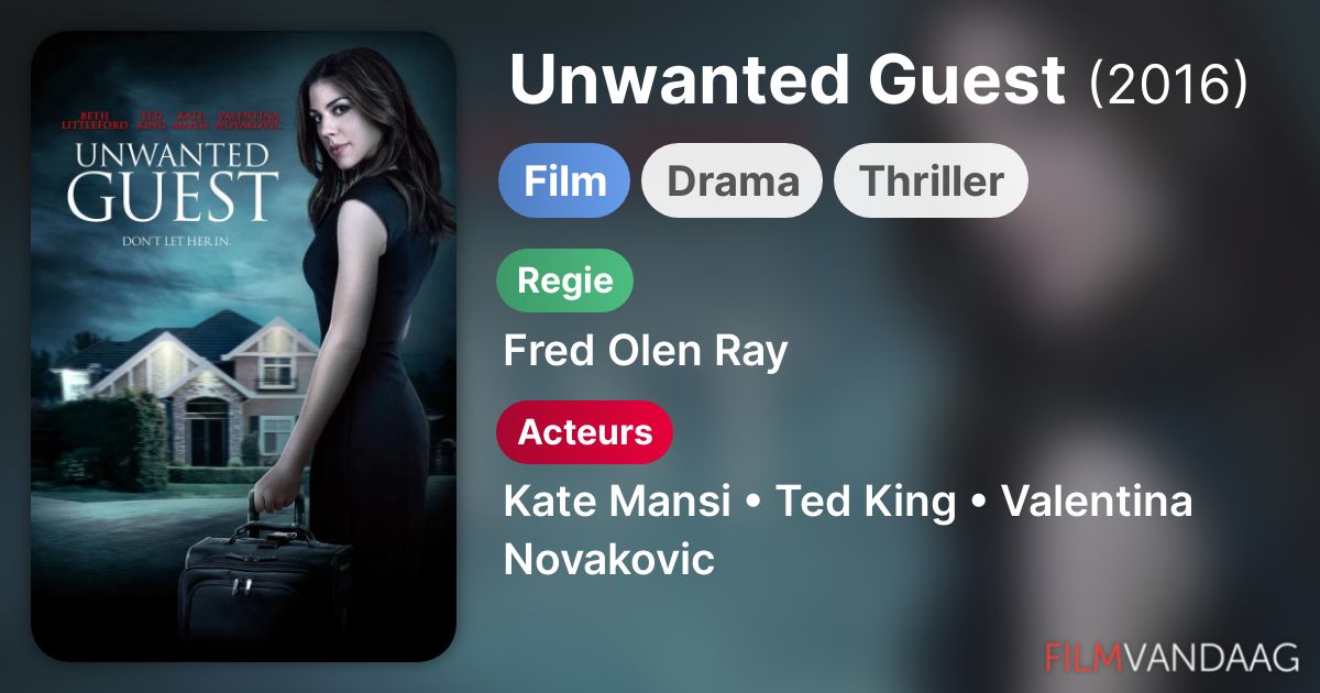 Unwanted Guest (film, 2016) - FilmVandaag.nl