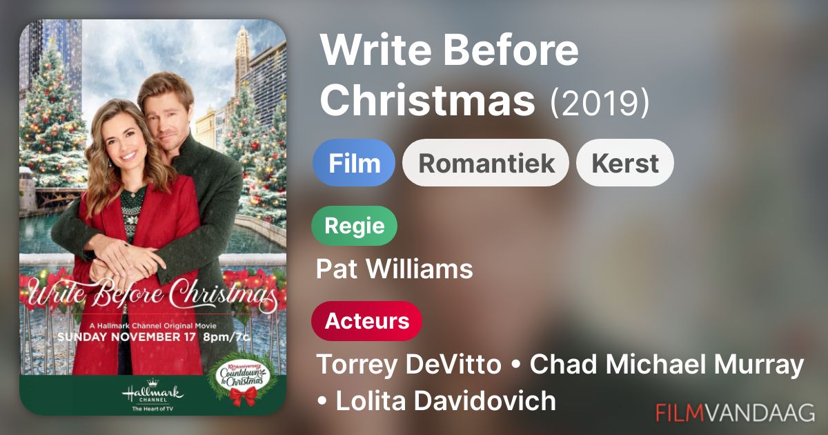 Write Before Christmas (film, 2019) - FilmVandaag.nl
