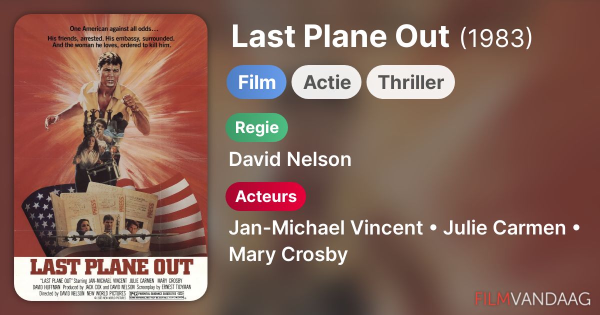 Last Plane Out (film, 1983) - FilmVandaag.nl