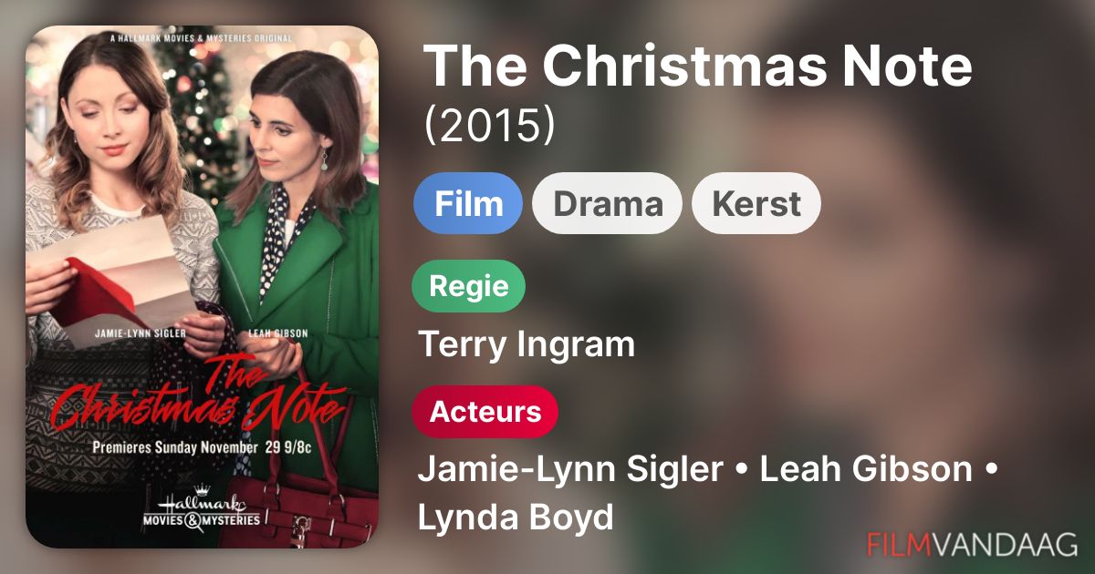The Christmas Note (film, 2015) - FilmVandaag.nl