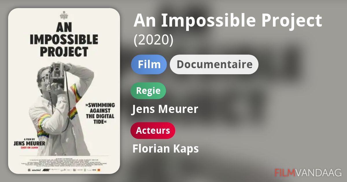 An Impossible Project (film, 2020) - FilmVandaag.nl
