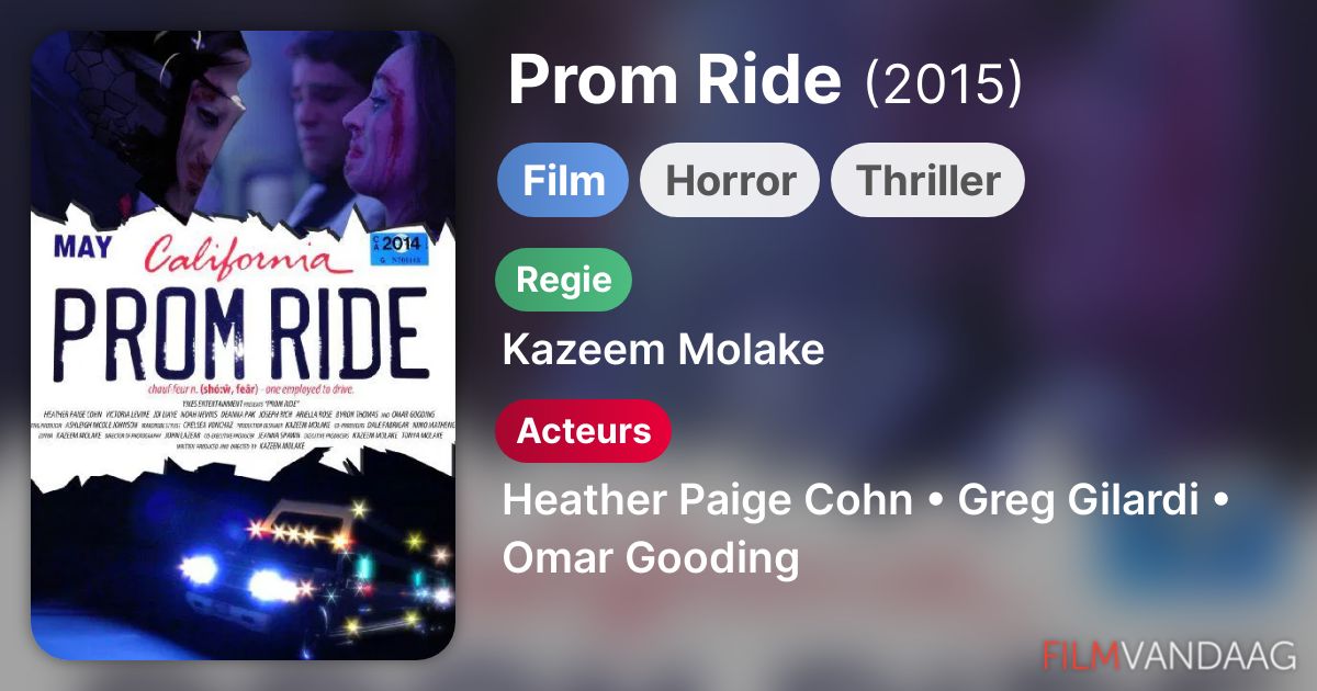 Prom Ride (film, 2015) - FilmVandaag.nl