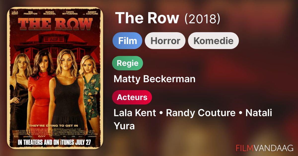 Alle acteurs in The Row (film, 2018) - FilmVandaag.nl